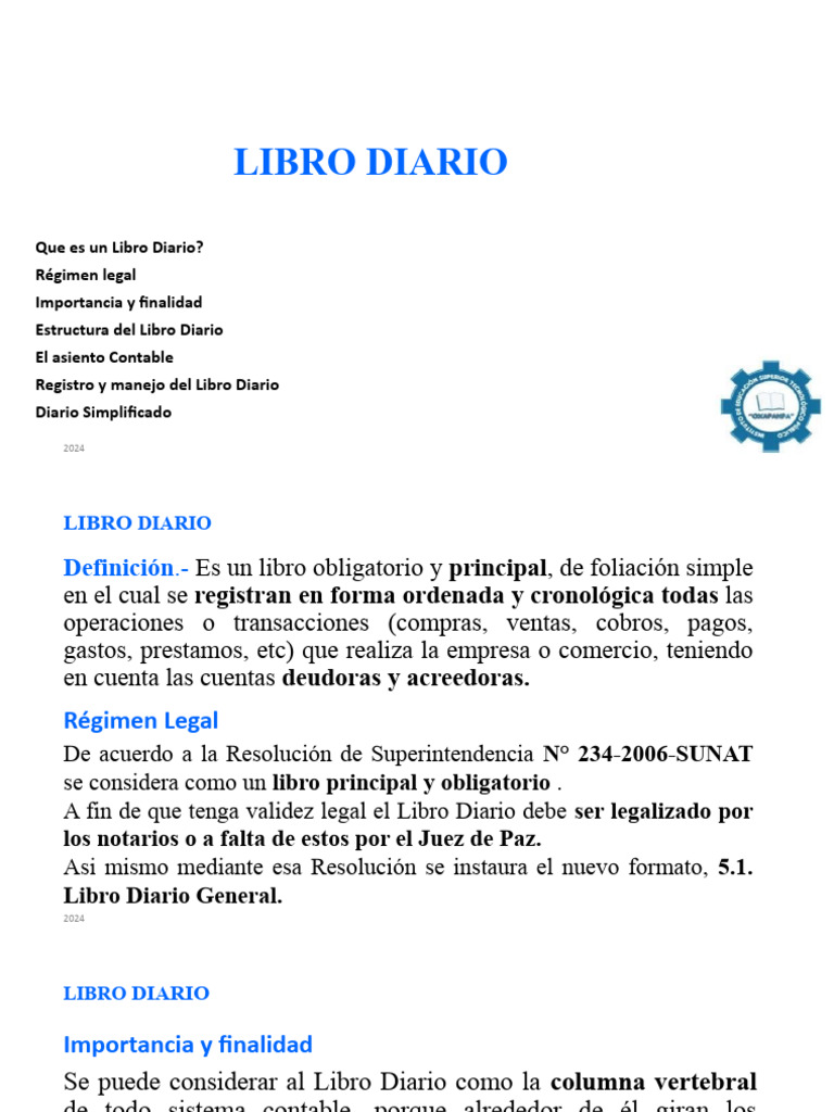 LiBRO DIARIO | PDF | Contabilidad | Servicios financieros