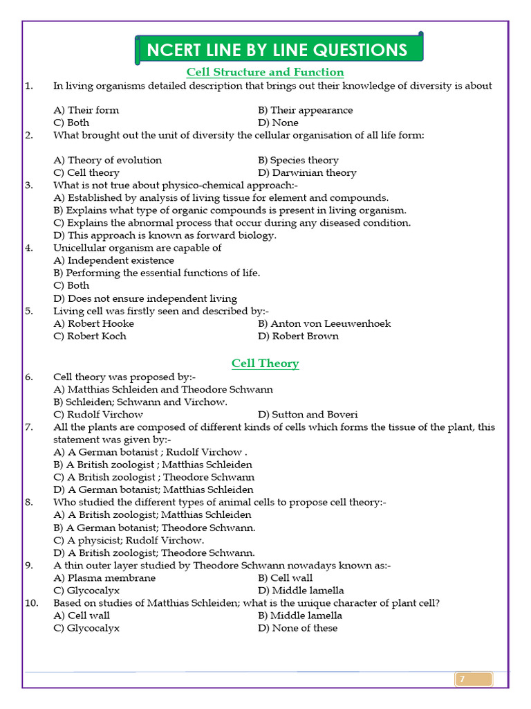 8.CELL THE UNIT OF LIFEQuestion | PDF | Cell (Biology) | Prokaryote