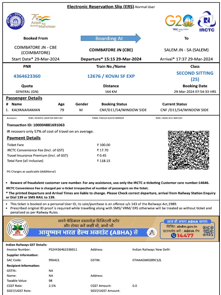 Train Ticket | PDF | Technology & Engineering