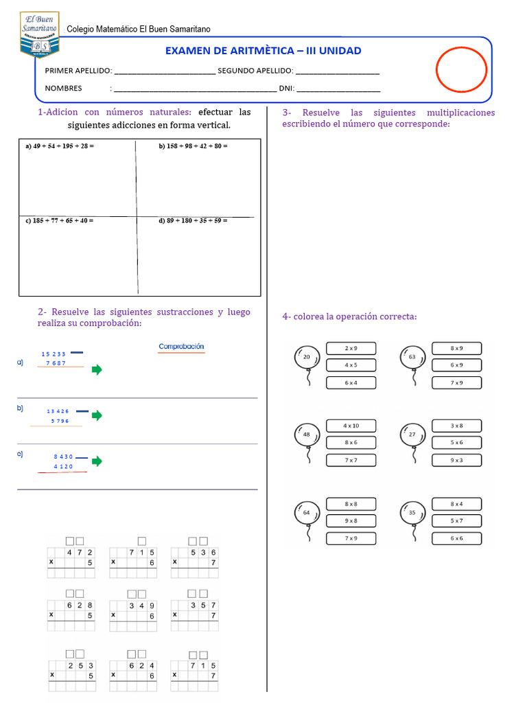 Examenes 3 Grado Iii | PDF | Sílaba | Isaac