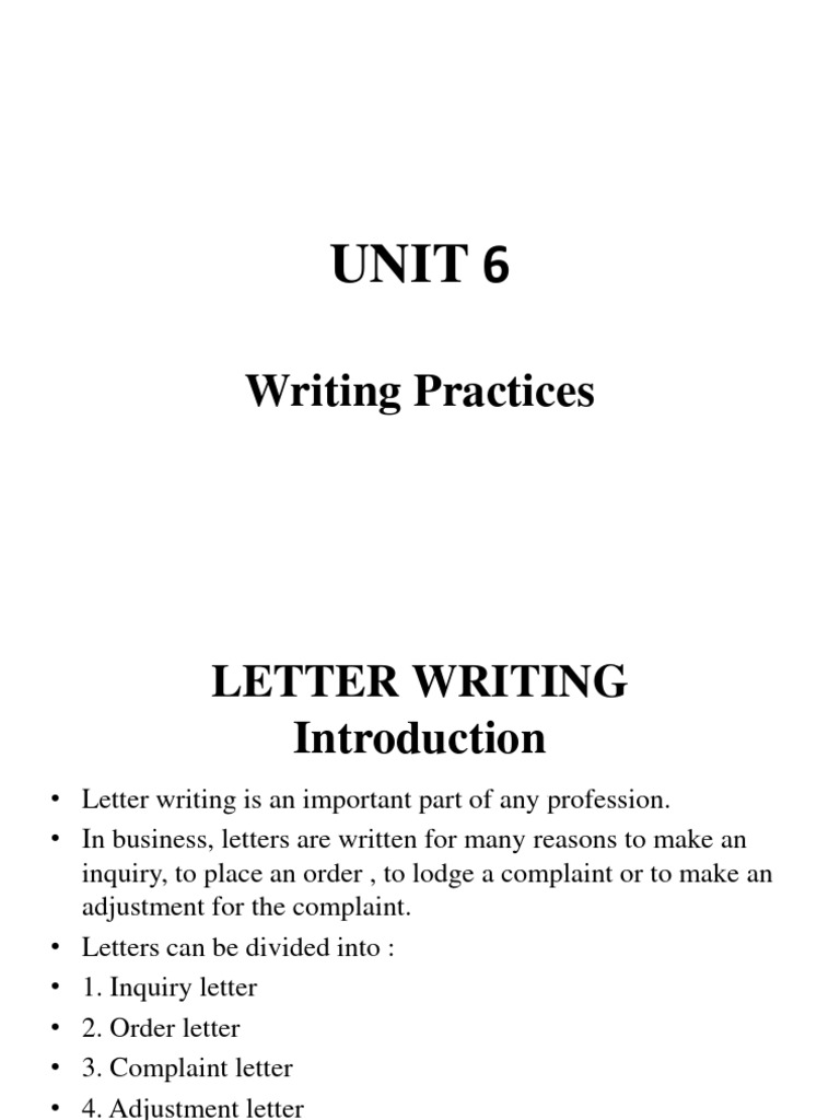 Unit 6-Writing Practices | PDF | Memorandum | Human Communication