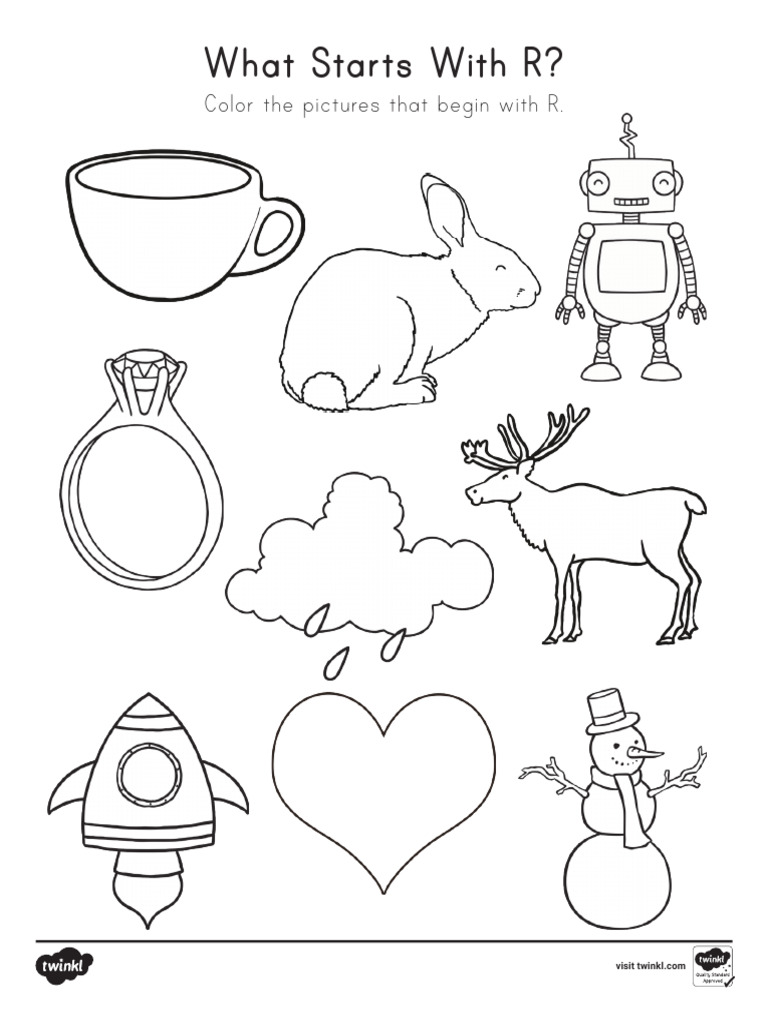 What Starts With R Activity Sheet | PDF