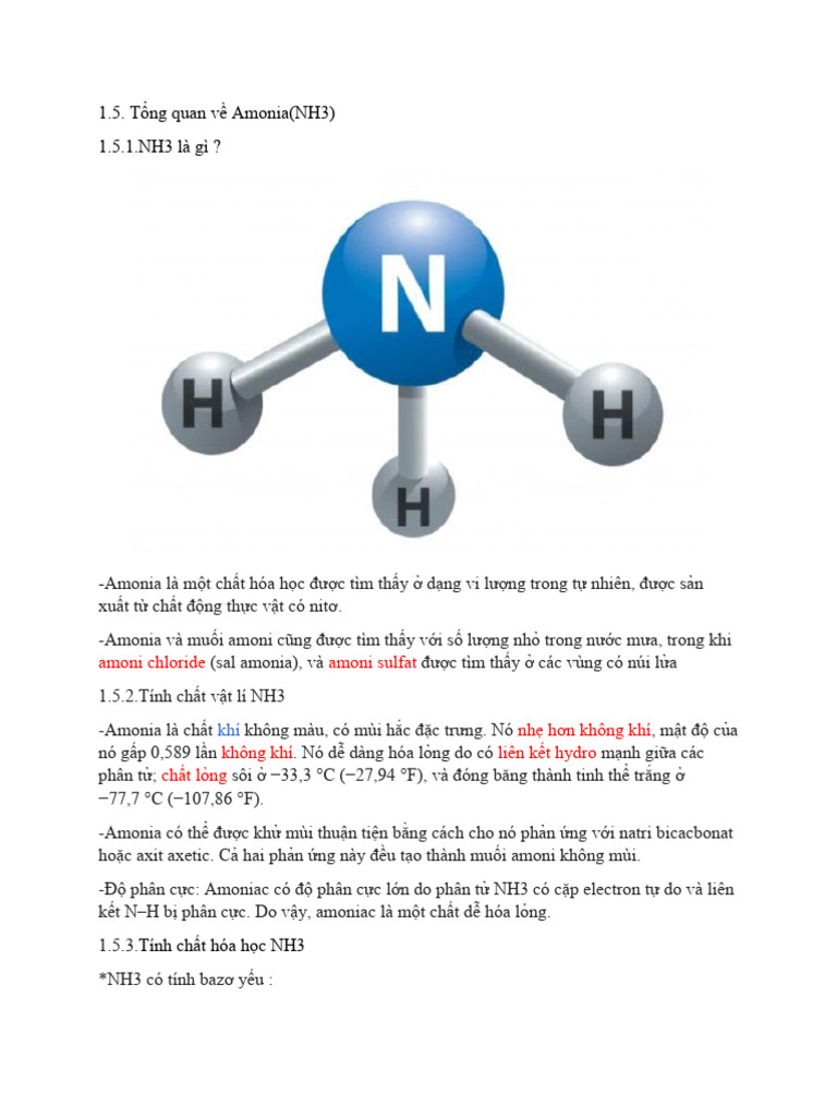 Đặc tính NH3 | PDF