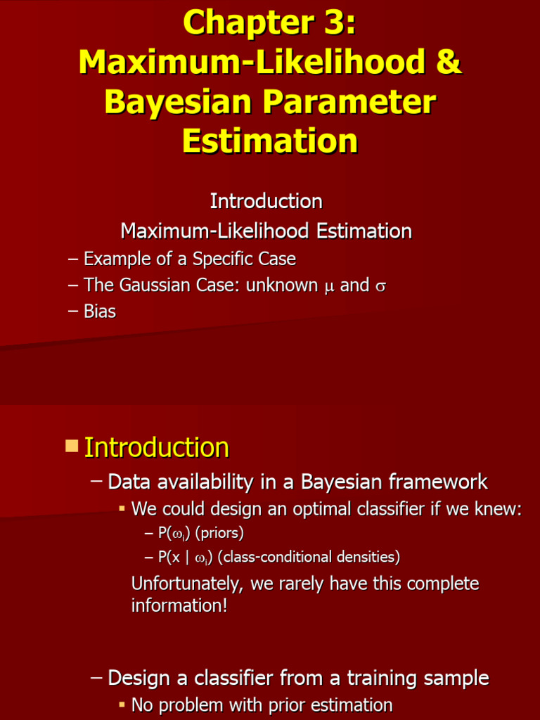 CS775 Lec 2 | PDF | Bayesian Inference | Estimation Theory