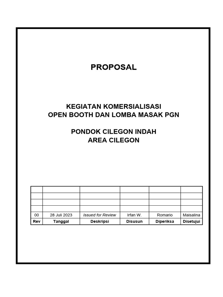 Draft Lomba Masak | PDF