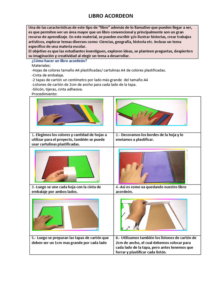 Libro Acordeon. | PDF | Cartón