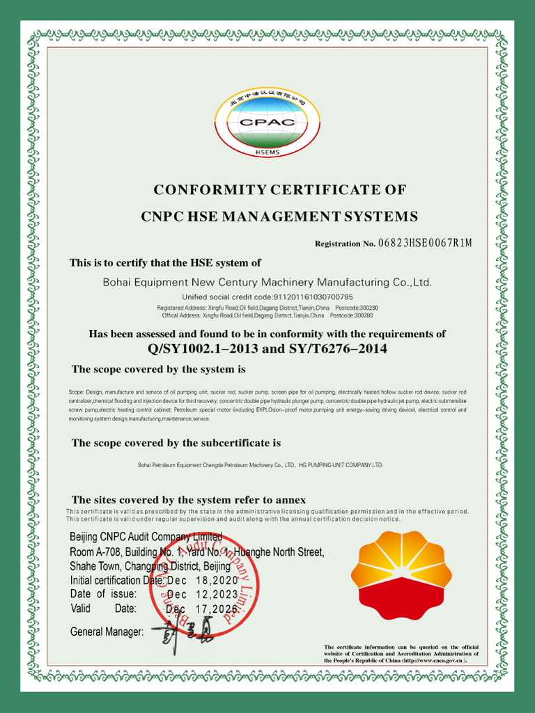 Hse Certificate | PDF