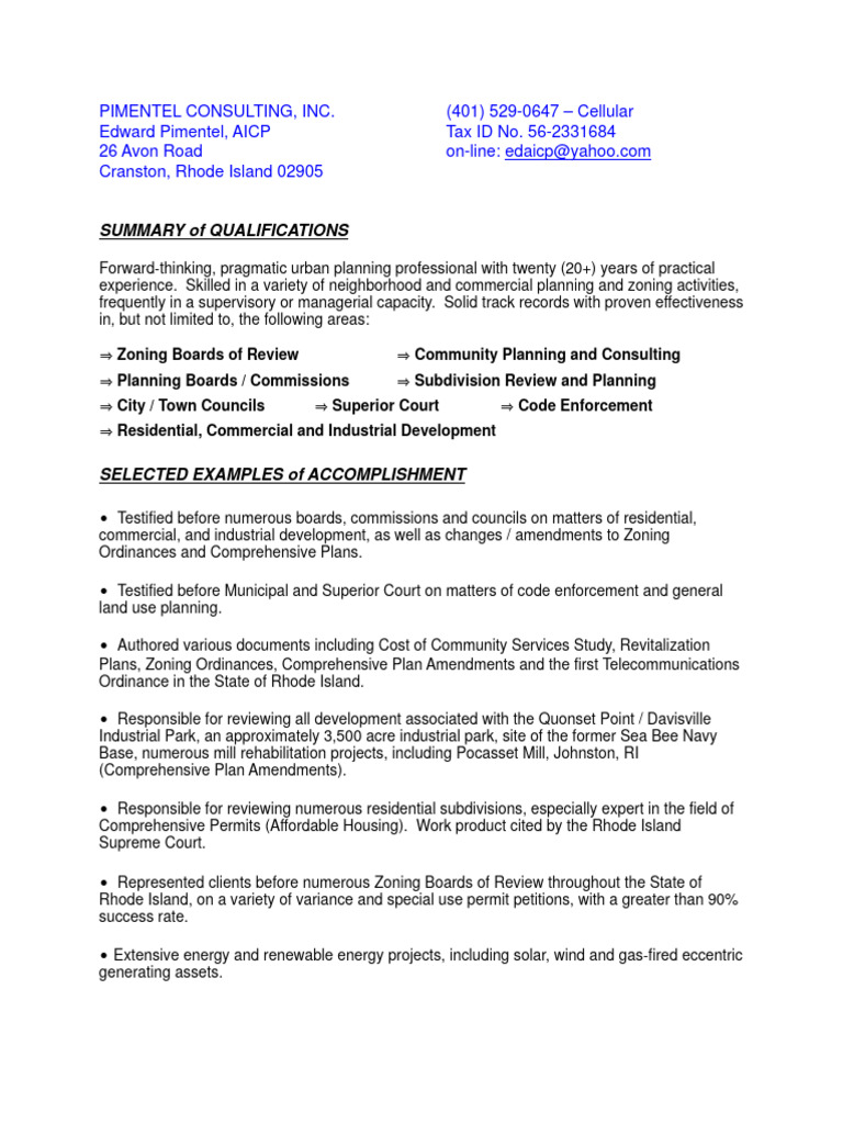 58 Printery Pimentel Resume Report Received 11.16.20 | PDF | Zoning | Mixed Use Development