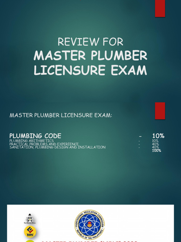 Master Plumber Exam Review Guide | PDF | Plumbing | Pipe (Fluid Conveyance)