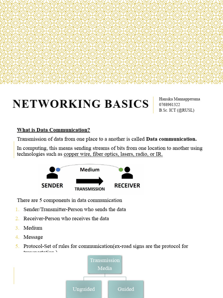 Networking Basics | PDF | Transmission Medium | Radiation
