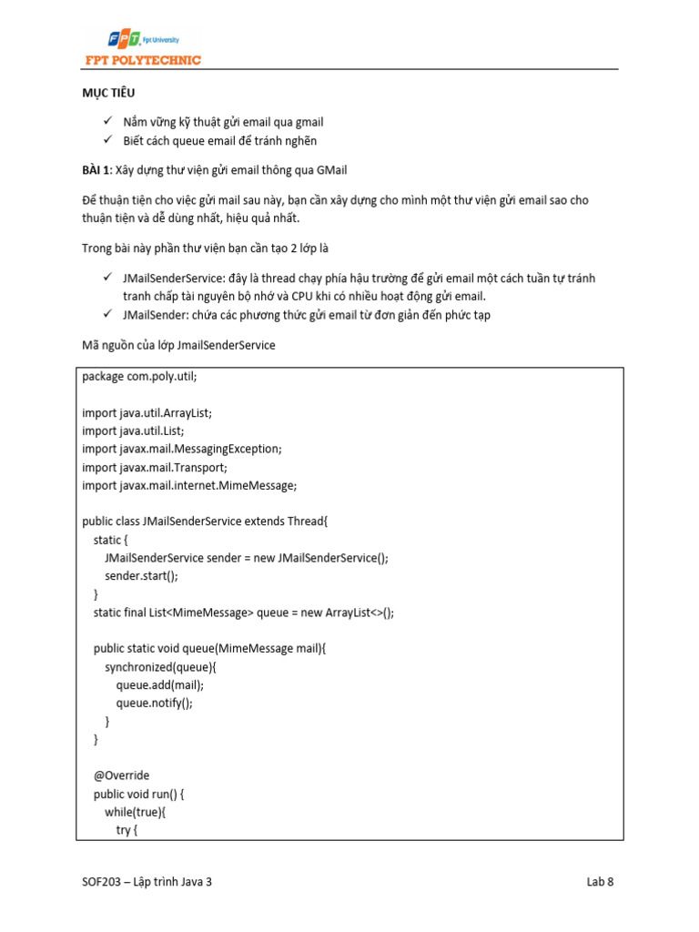 SOF203 - Lab 8 | PDF