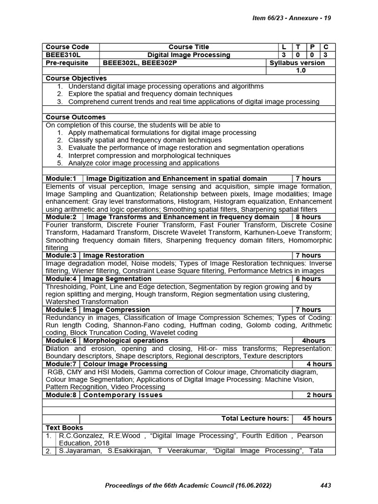 Beee310l - Digital-Image-Processing - TH - 1.0 - 71 - Beee310l - 66 Acp | PDF | Image ...