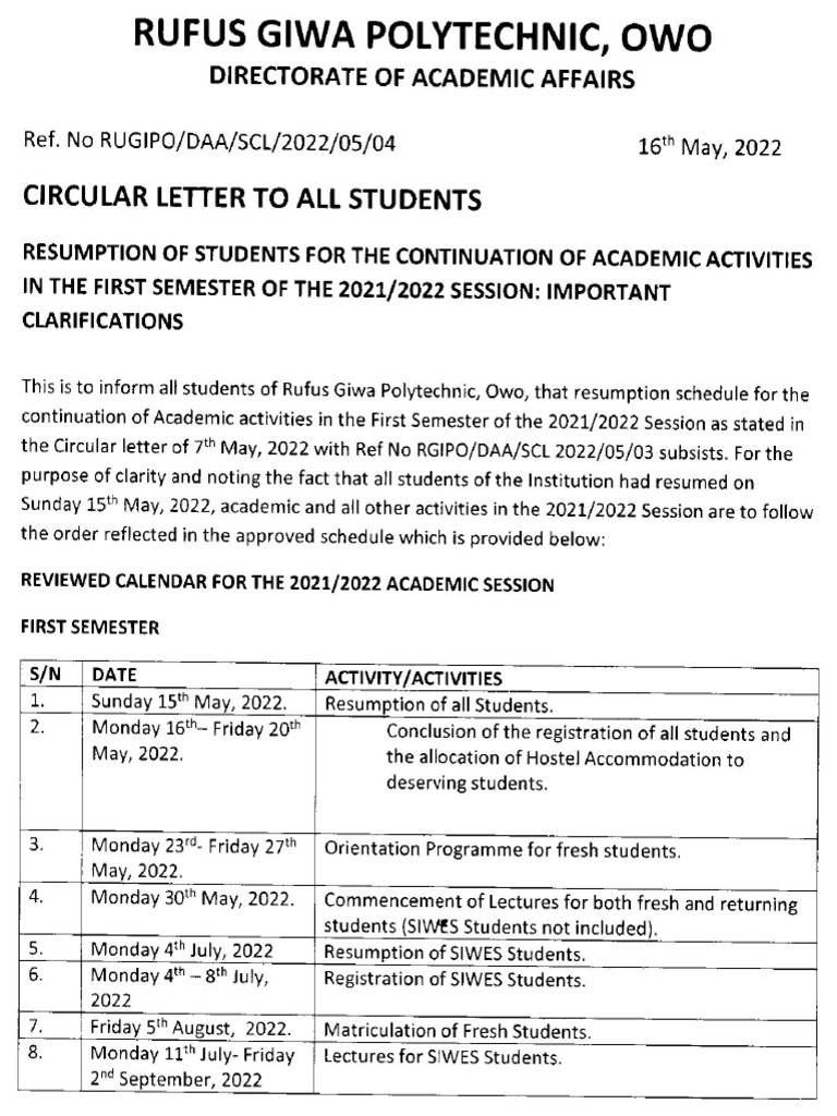 Revised Calendar 2021 2022 1 | PDF