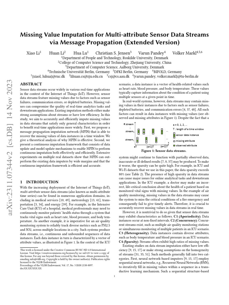 2023 Xiaoli Missing Value Imputation For Multi Attribute Sensor Data Streams Via Message
