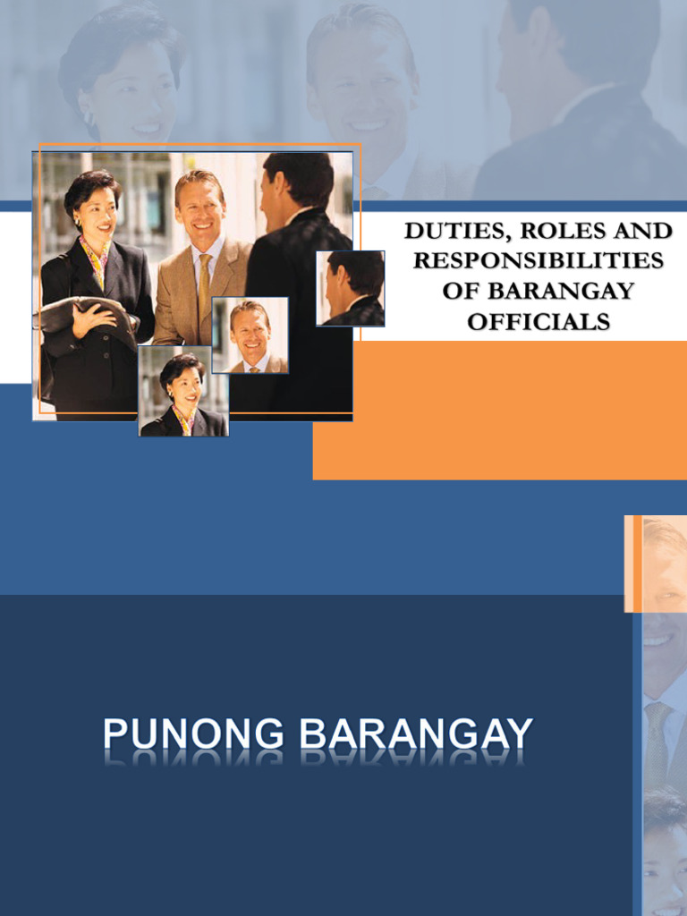 Duties Roles and Responsibilities of Barangay Officials | PDF | Government