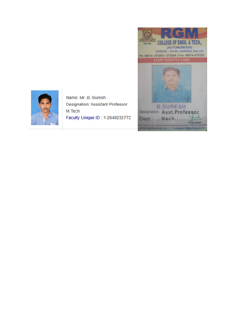Faculty Aicte Id | PDF
