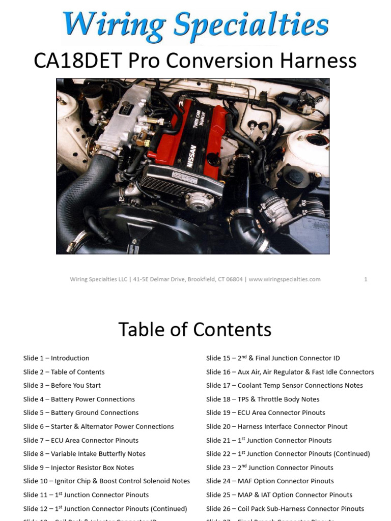 CA18DET Install Instructions | PDF | Throttle | Electrical Connector