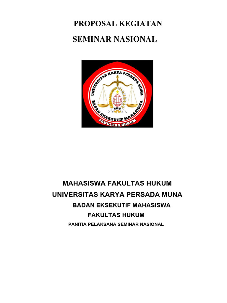 Proposal Seminar Nasional | PDF | Karier & Perkembangan