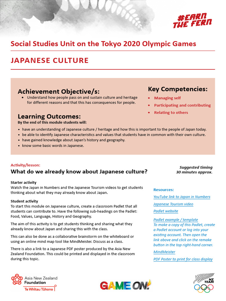 Japanese-Culture-module | PDF | Japanese Language | Japan