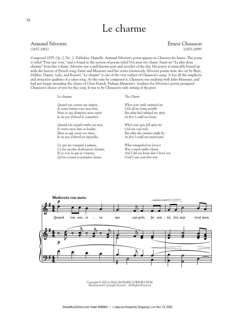 Le Charme High Voice | PDF