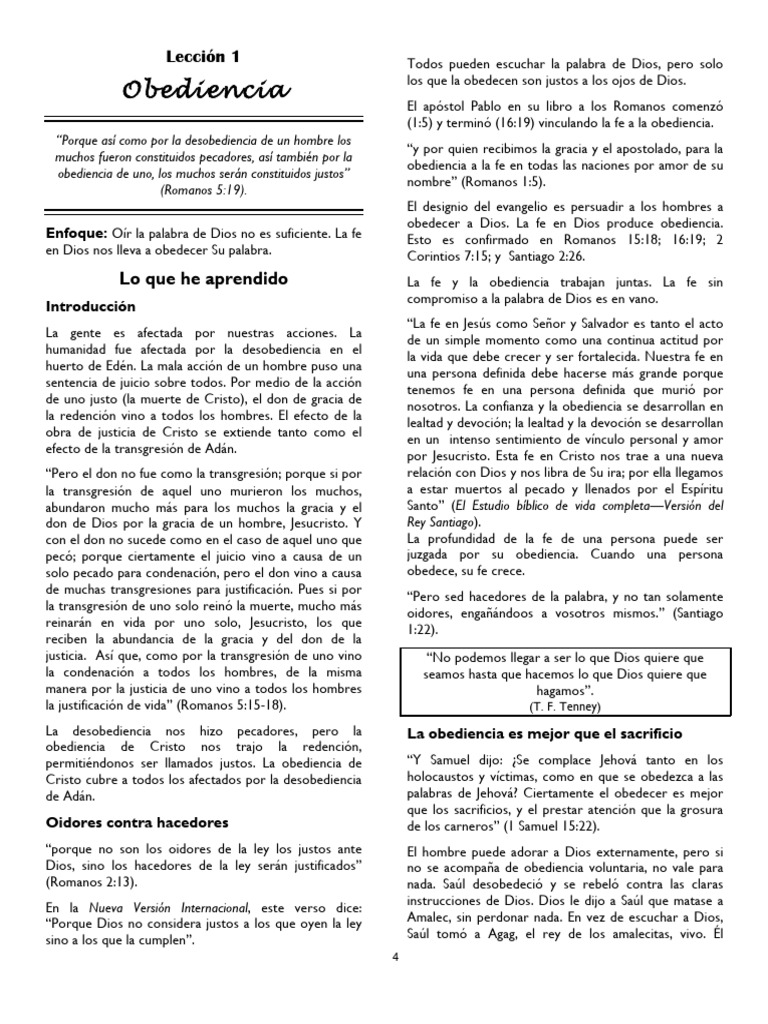 La obediencia | PDF | Jesús | Cristo (título)