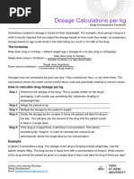 Clexane Dosage Calculation Table | PDF