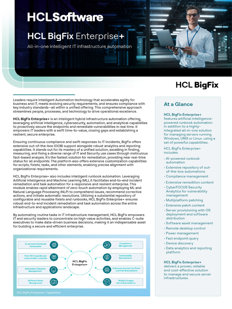 BigFix Enterprise Datasheet New | PDF | Systems Engineering | Computer Engineering