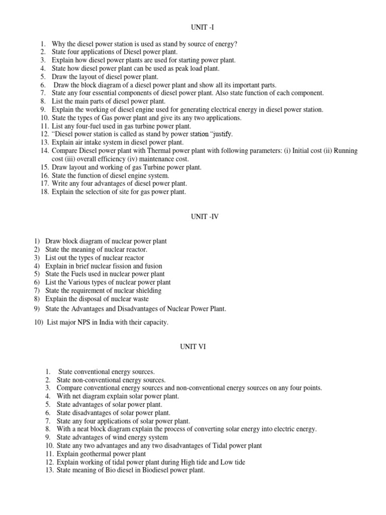 Sample Questions on GEE PA II | Download Free PDF | Power Station ...