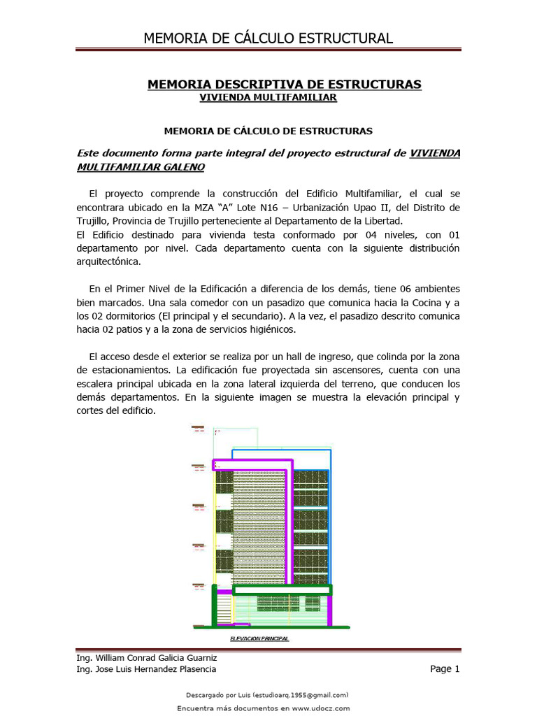 Memoria Calculo Estructural | PDF | Fundación (Ingeniería) | Columna