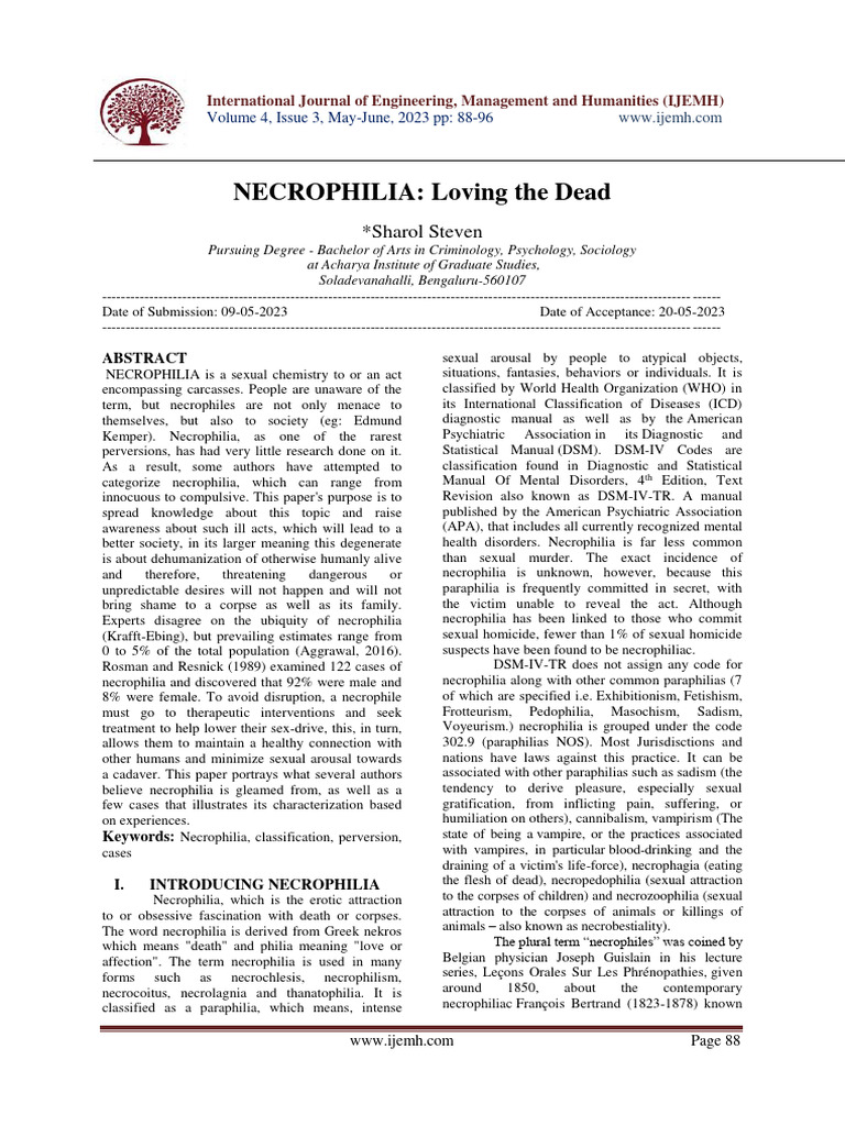 NECROPHILIA Loving The Dead | PDF | Sexology
