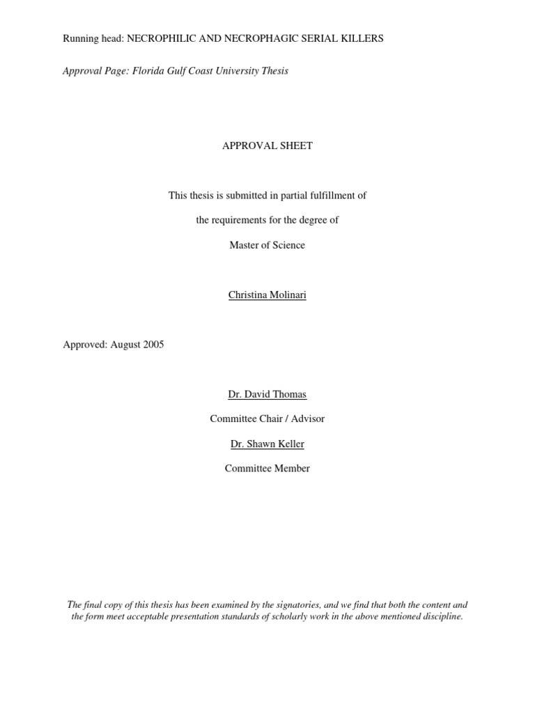 Necrophilic and Necrophagic Serial Killers Understanding Their ...