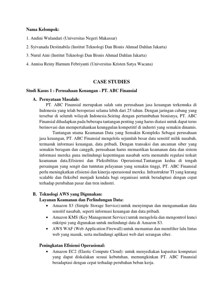 Case Study - Annisa Reiny HF - UKSW | PDF | Komputer