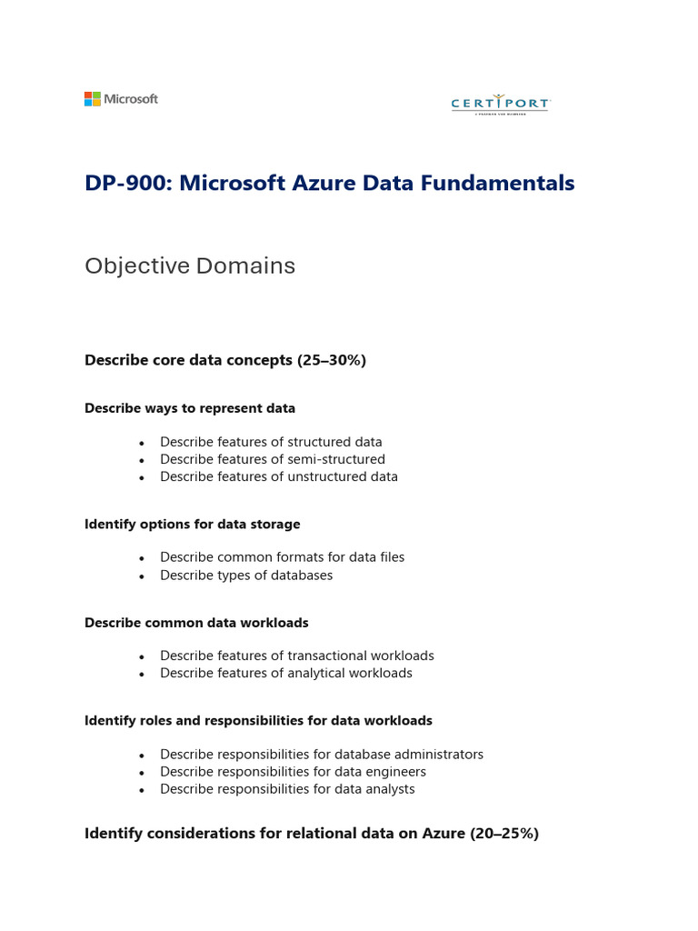 Microsoft Azure Data Fundamentals | PDF | Databases | Microsoft Azure