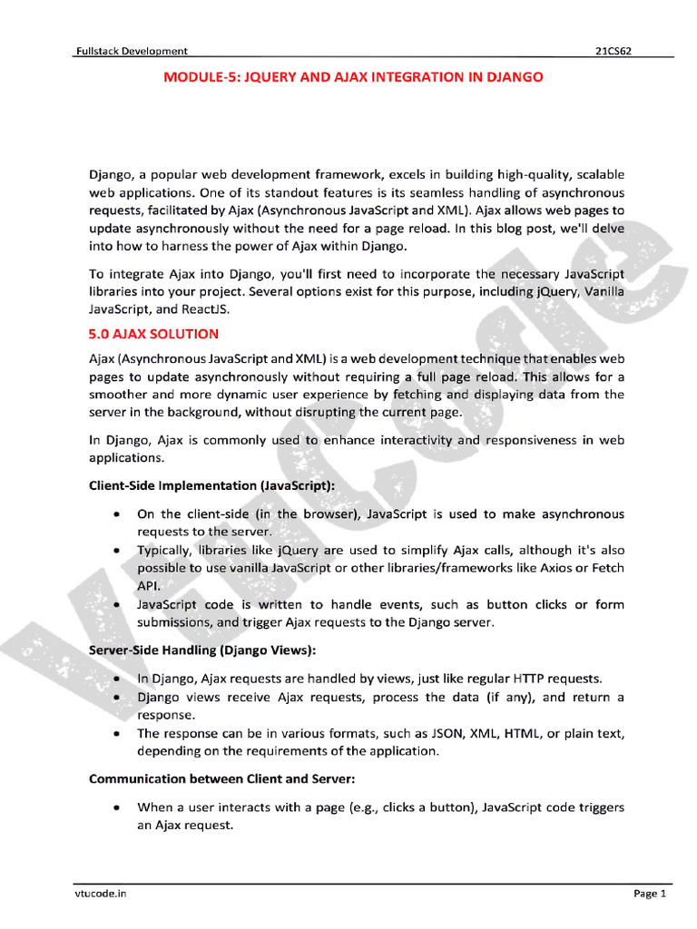 @vtucode - in 21CS62 Module - 5 - 2021 Scheme | PDF