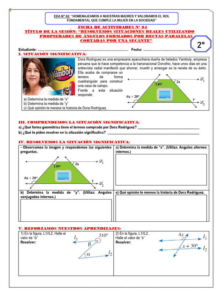 Ficha 4 - 2do - Eda2 | PDF | Geometría