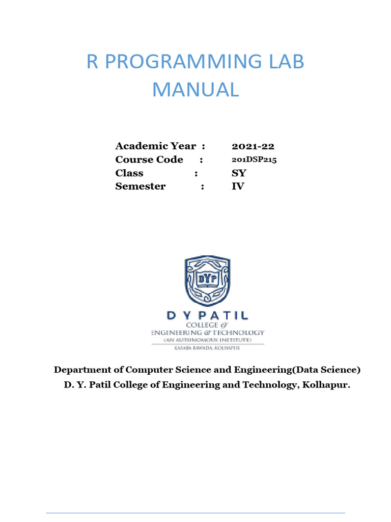 R Programming Lab Manual - Final | PDF | Data Type | Matrix (Mathematics)