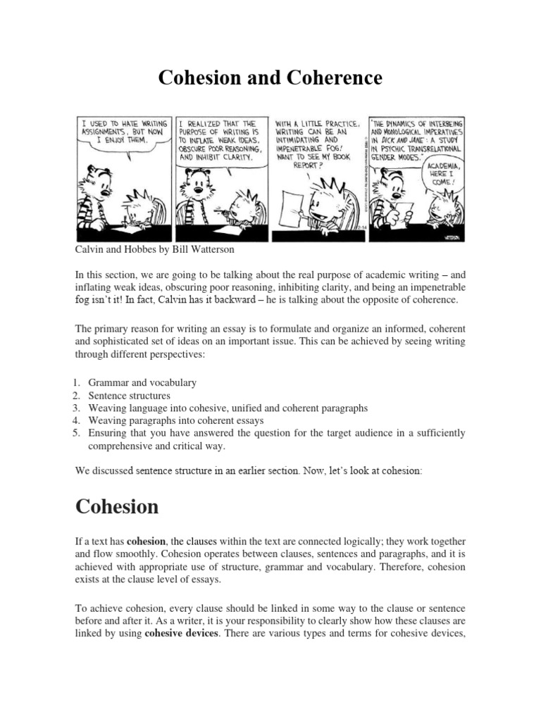 Cohesion and Coherence | PDF | Deductive Reasoning | Essays