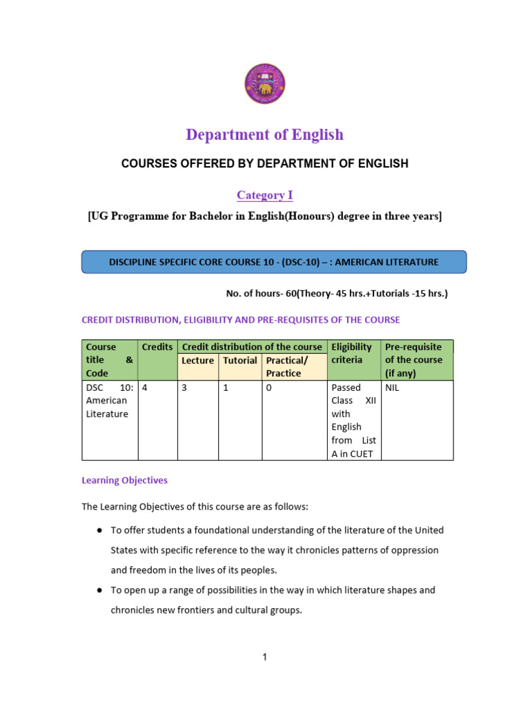 English DSC Sem-4 | PDF