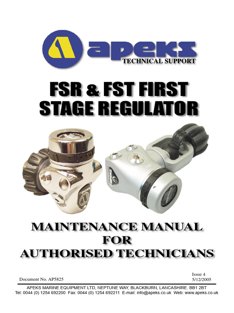 Apeks FSR & FST | PDF | Valve | Electrical Connector