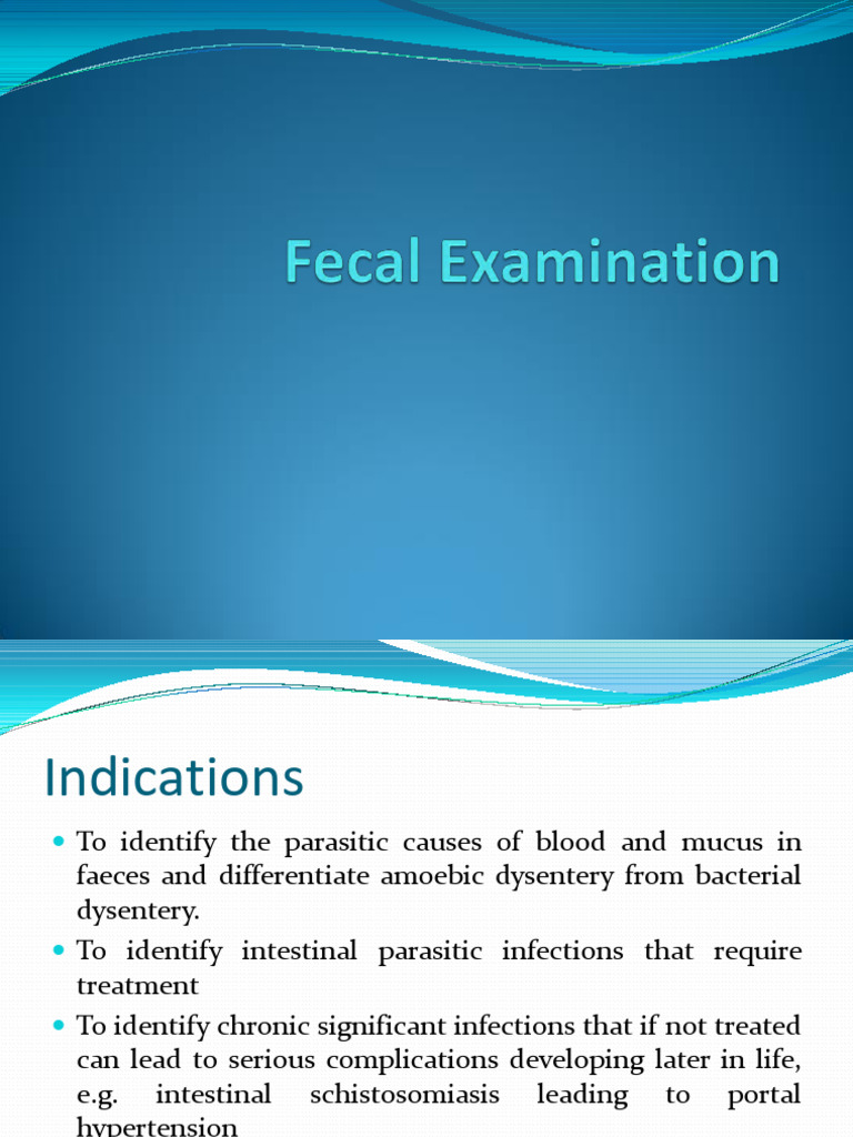 Stool Examination | PDF | Human Feces | Diarrhea