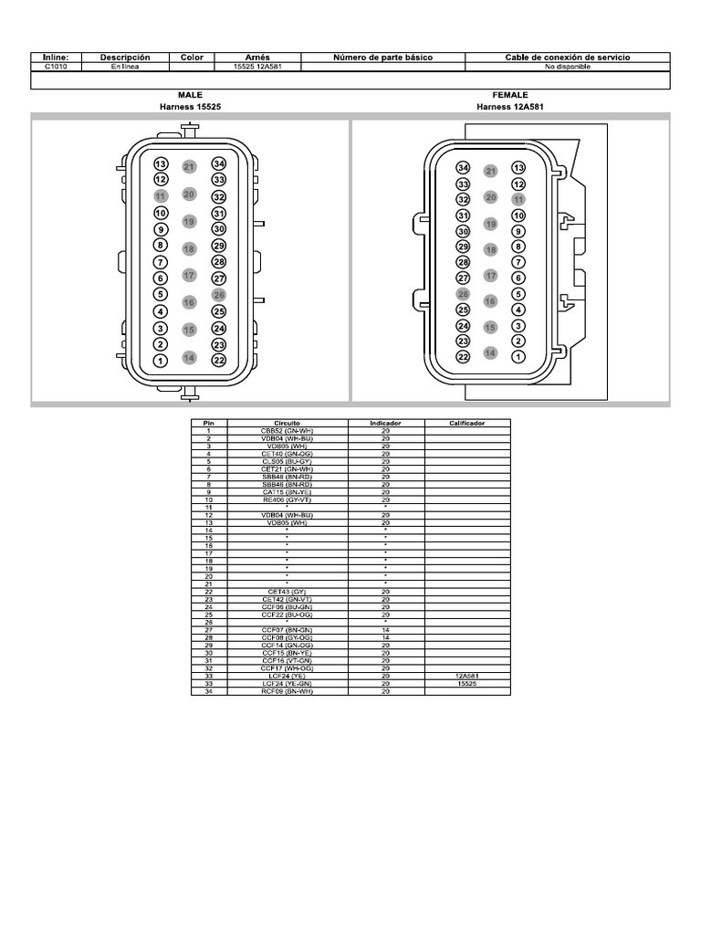 C1010 Vista Del Conector | PDF