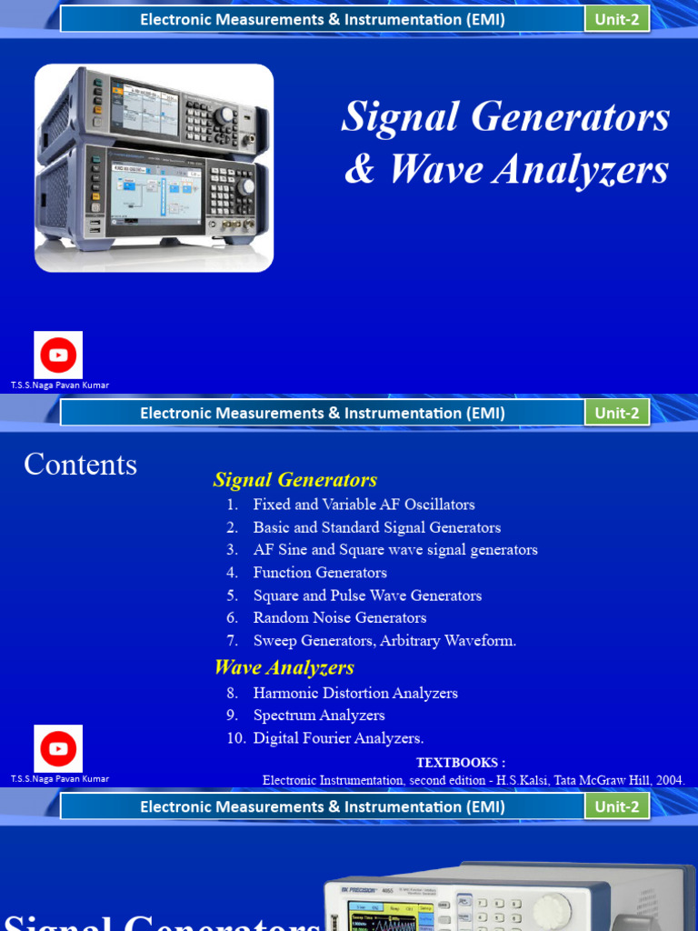 Unit-2 Signal Generators & Wave Analyzers | PDF | Electronic Oscillator | Amplifier