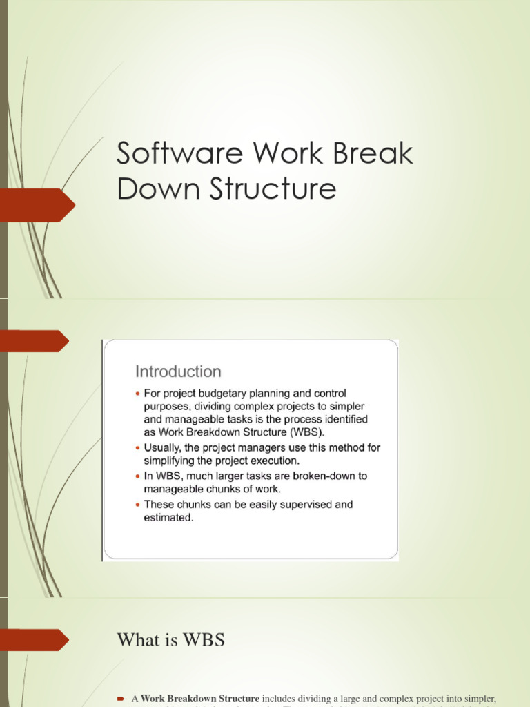 Software Work Break Down Structure | PDF | Systems Engineering | Business