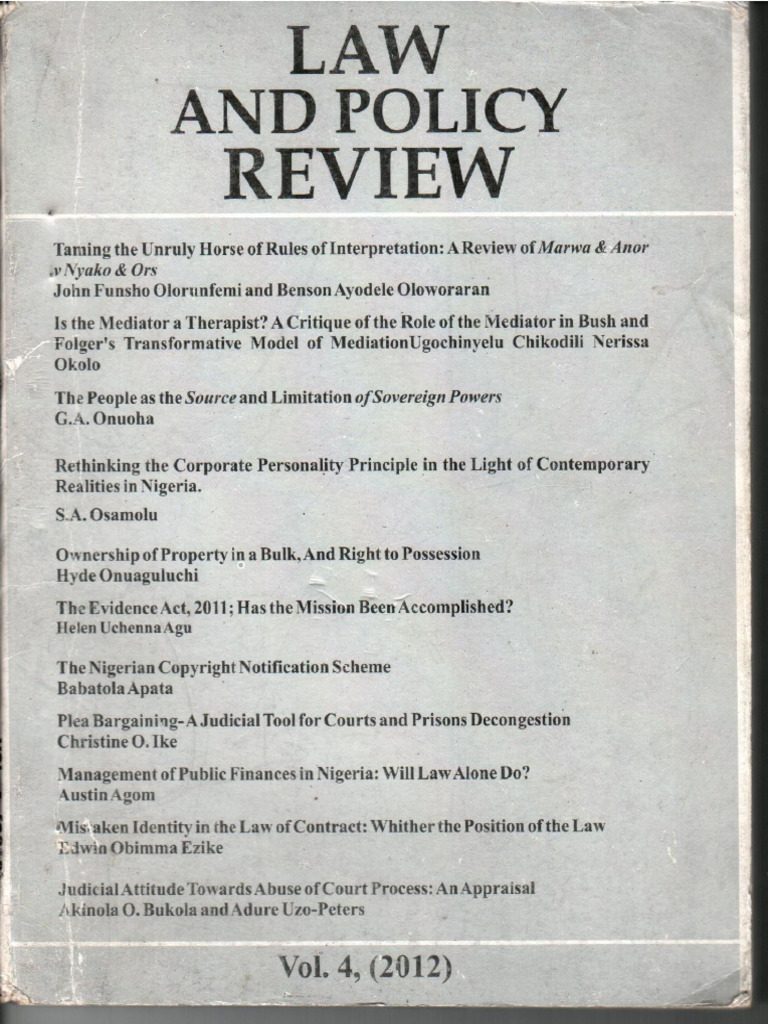 JUDICIAL ATTITUDE TOWARDS ABUSE OF COURT PROCESS, AN APPRAISAL by ...