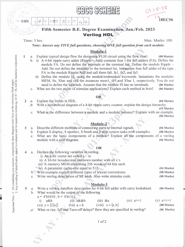 18EC56 Jan-Feb 2023 | PDF