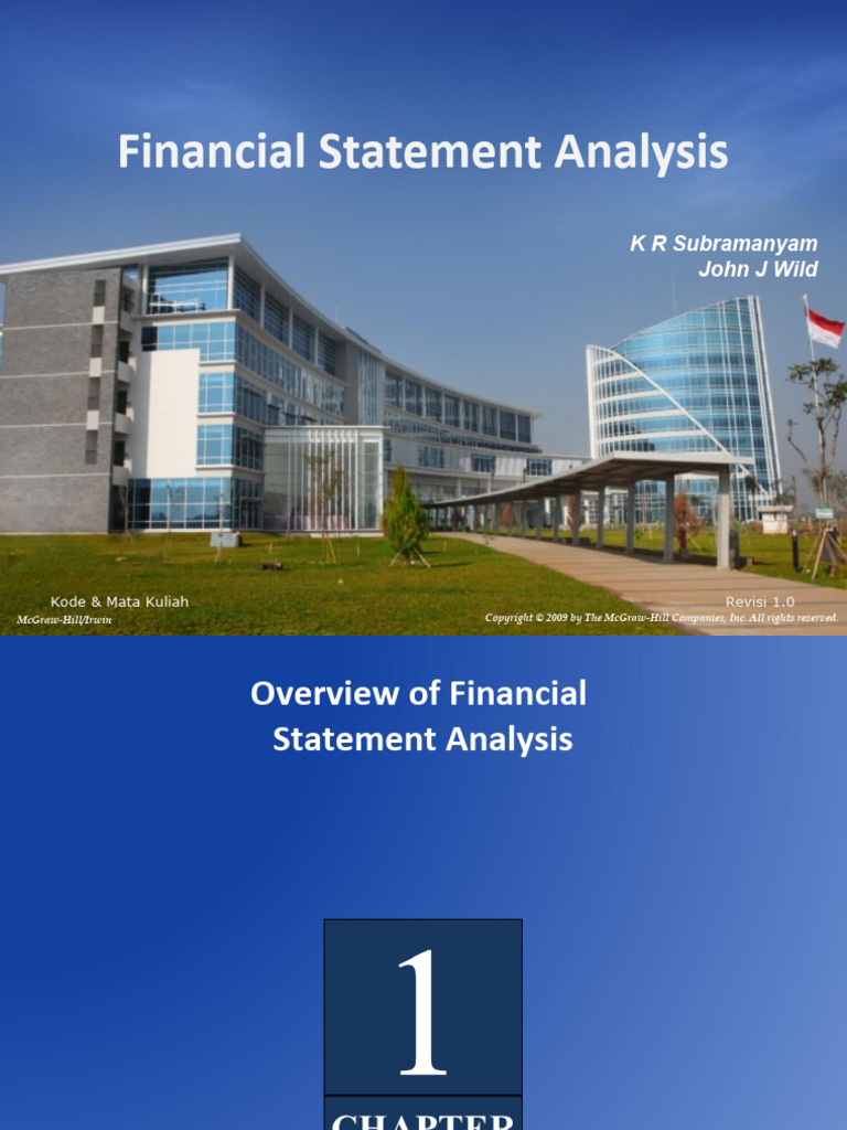 Chapter01-Overview of Financial Statement Analysis | PDF | Valuation (Finance) | Equity (Finance)