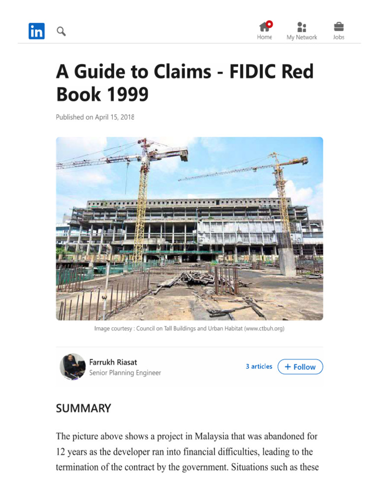 Guide To Claim Fidic 1999 Pdf