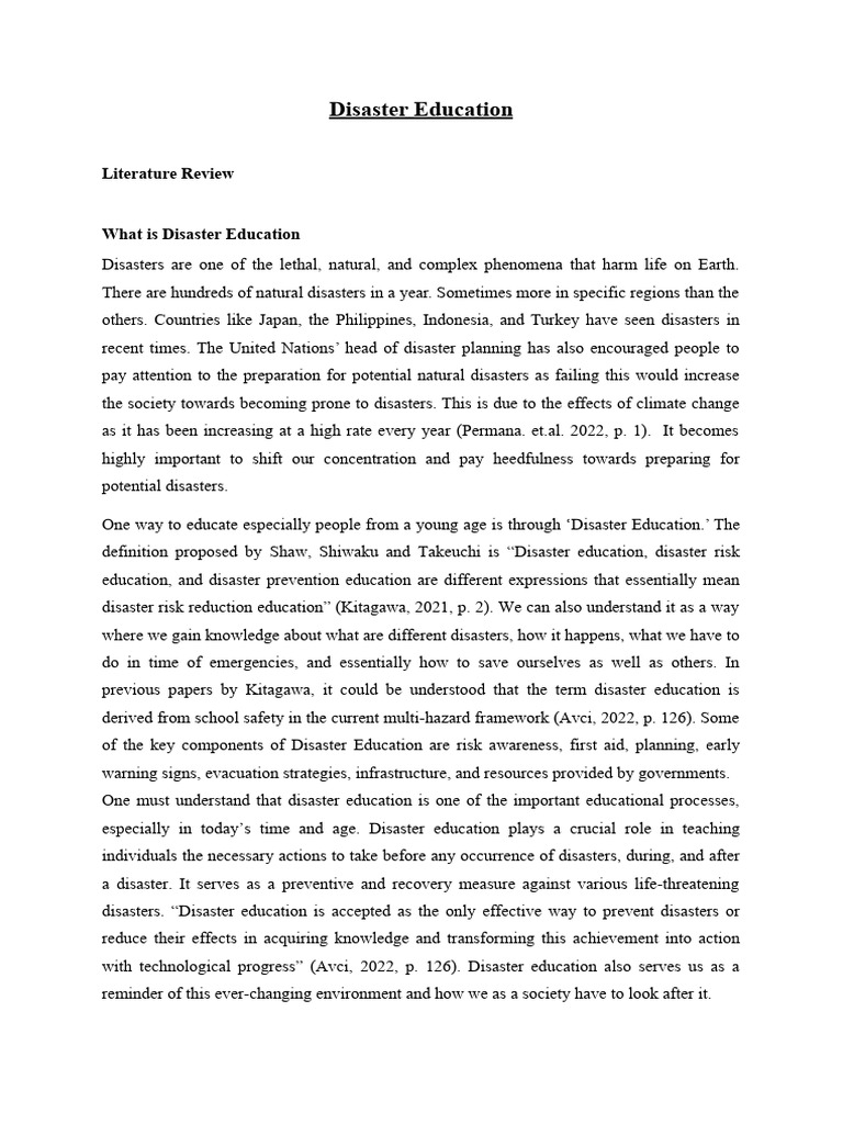 Disaster Education Pdf Natural Disasters Emergency Management