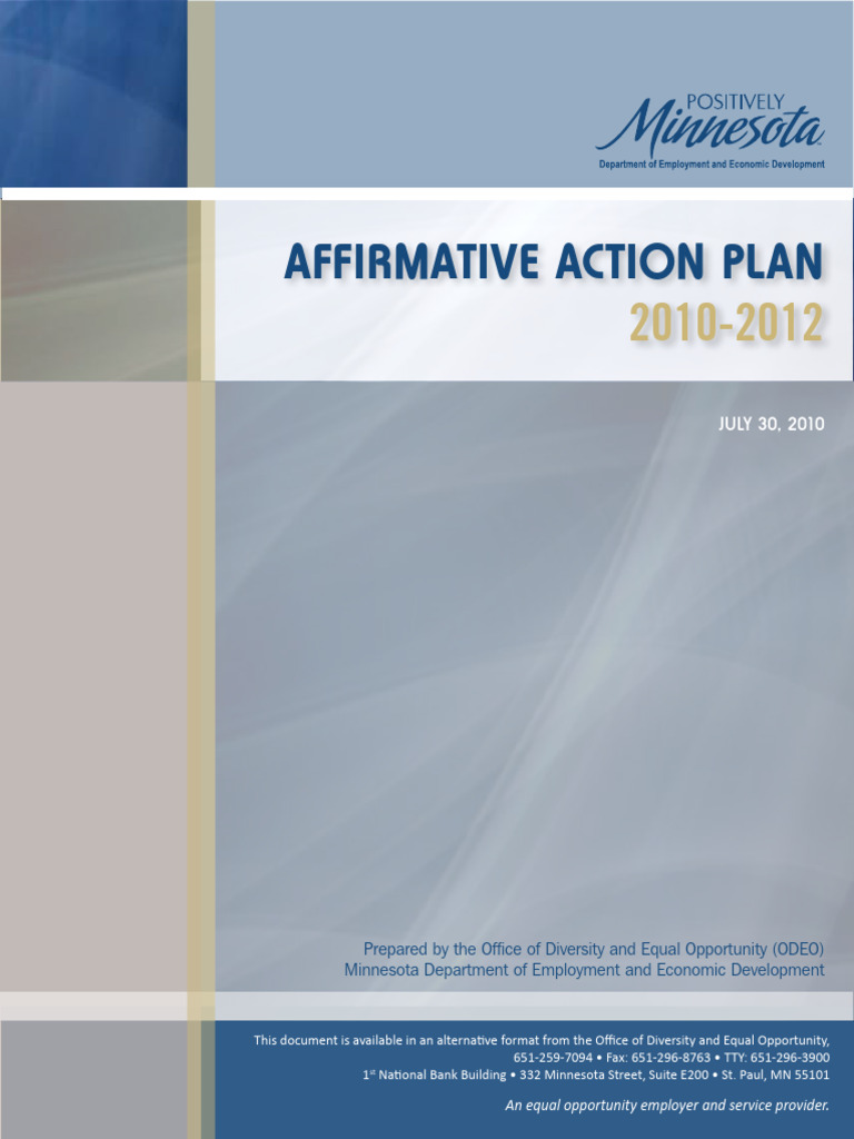Affirmative Action Plan Example | PDF | Recruitment | Human Resources
