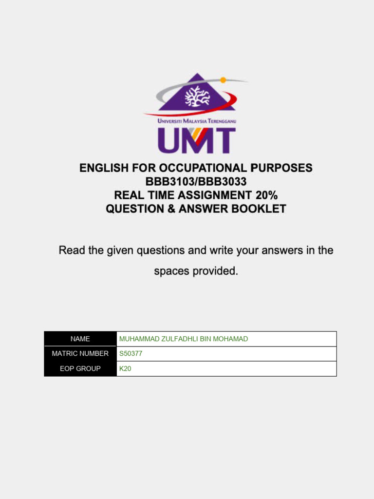 MUHAMMAD ZULFADHLI MOHAMAD - Real-Time Written Assignment 20% K20 K37 K45 | PDF | Internet